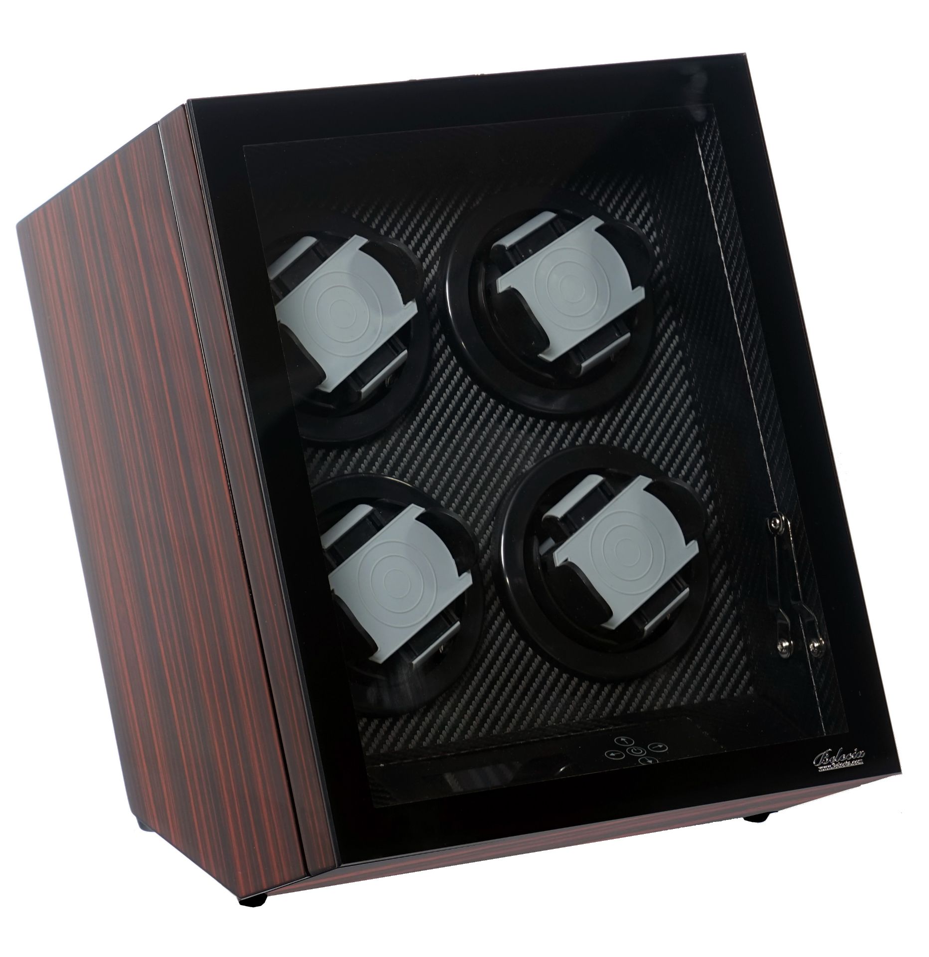 Watch Winders for Automatic Watches,Four Watch Winder Ebony Wood w/LCD ...